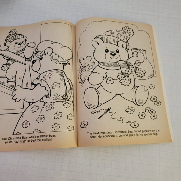 Playmore Inc. | Toys | Vintage 991 Christmas In Bearland Bear Coloring ...